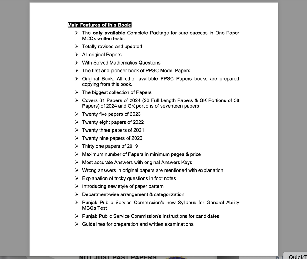 PPSC Past Papers by Imtiaz Shahid 101 Edition – PK BOOK SHOP